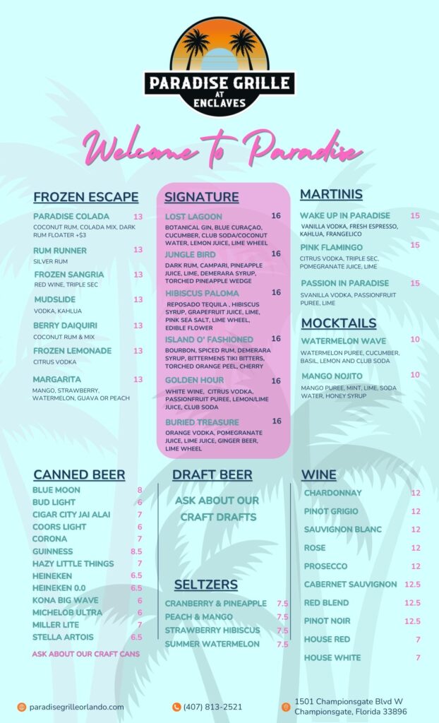 Home - Paradise Grille